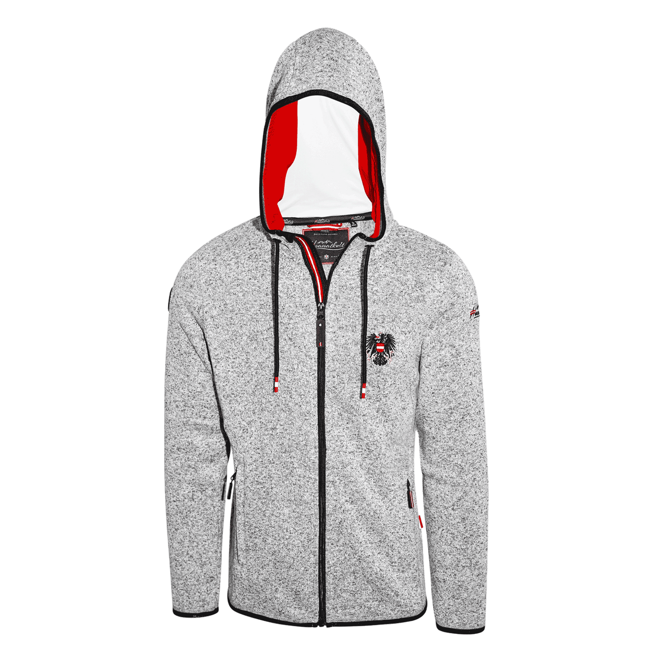 Österreich Adler Hoodie | Strickfleece Hoodie mit Österreich Adler