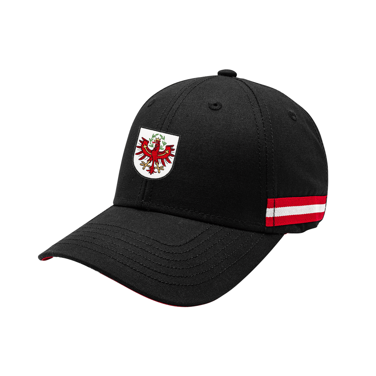 Tirol Kappe schwarz | Schwarzes Kapperl Tirol Stick | Tirol Cap schwarz