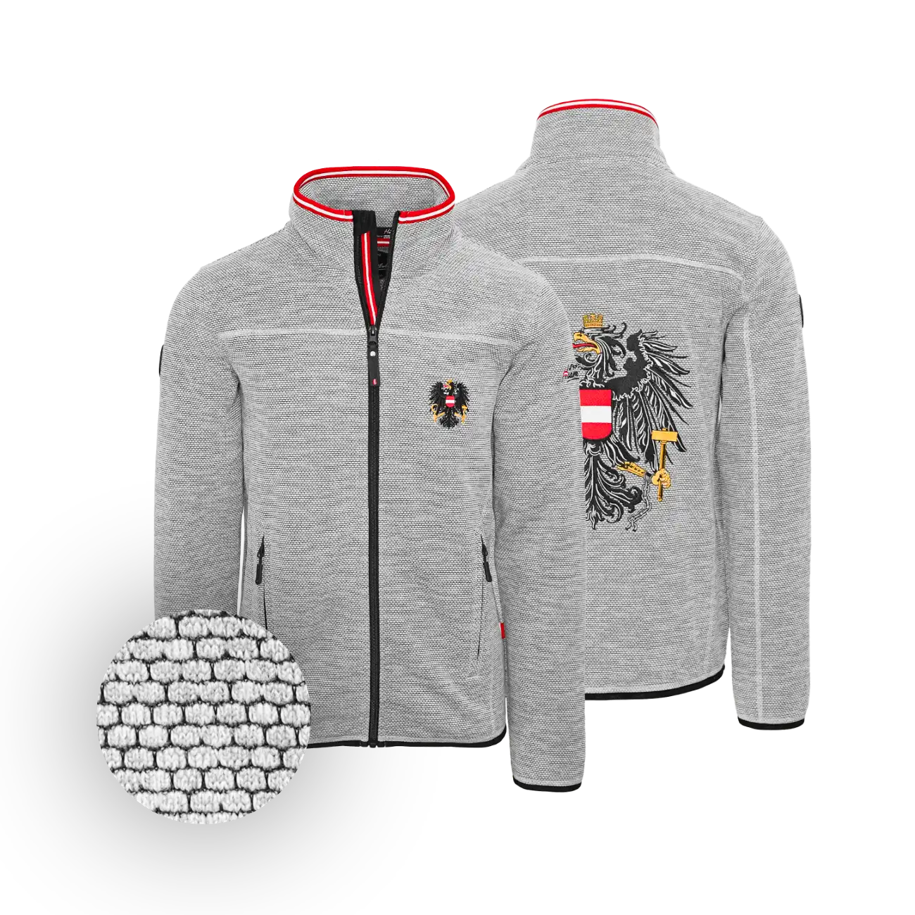 Österreich Adler Herren Fleece Jacke | Dobby Fleece Herren Weste Österreich